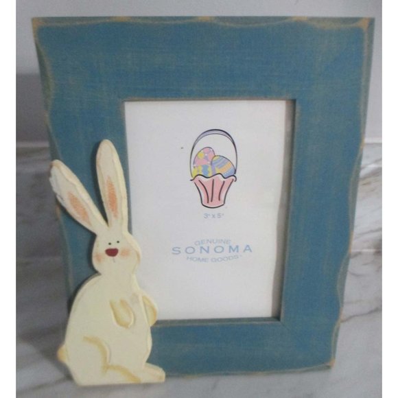 Sonoma | Accents | Nwot Sonoma Small Wood Photo Frame With Bunny Rabbit ...